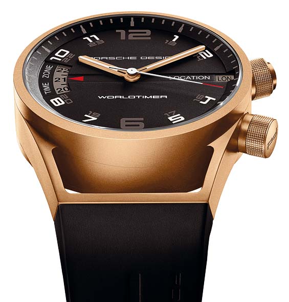 La Cote des Montres : La montre Porsche Design Worldtimer P’6750 or rose