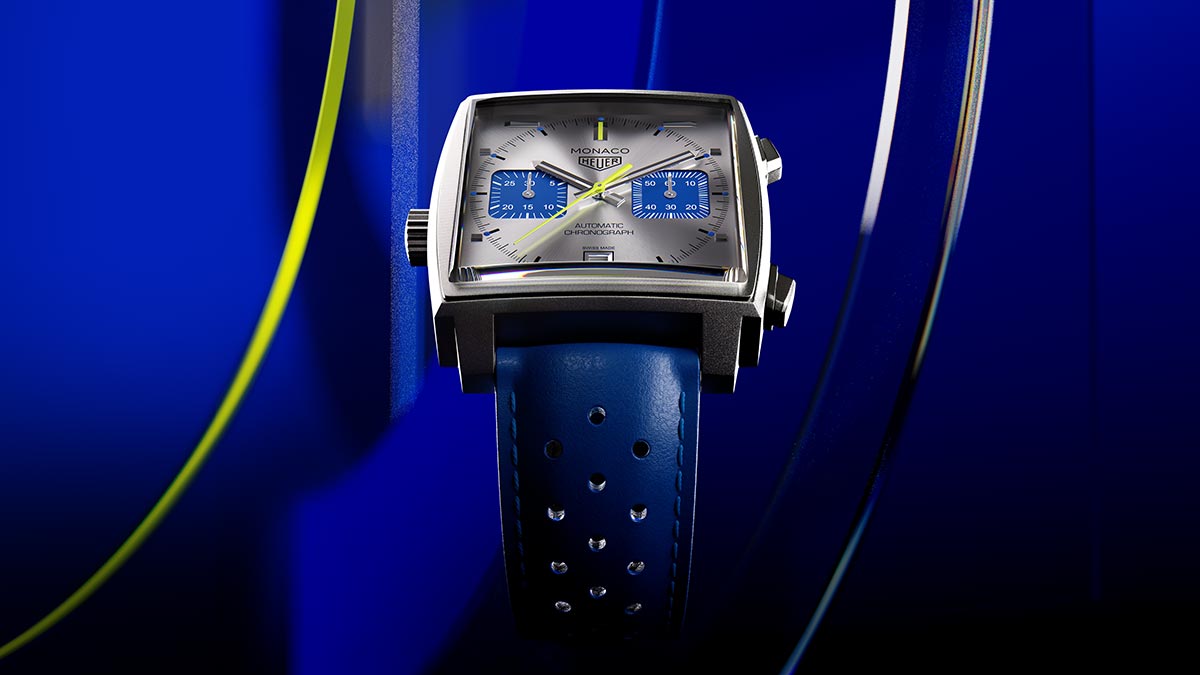 La Cote des Montres: The TAG Heuer Monaco Chronograph Racing Blue watch ...