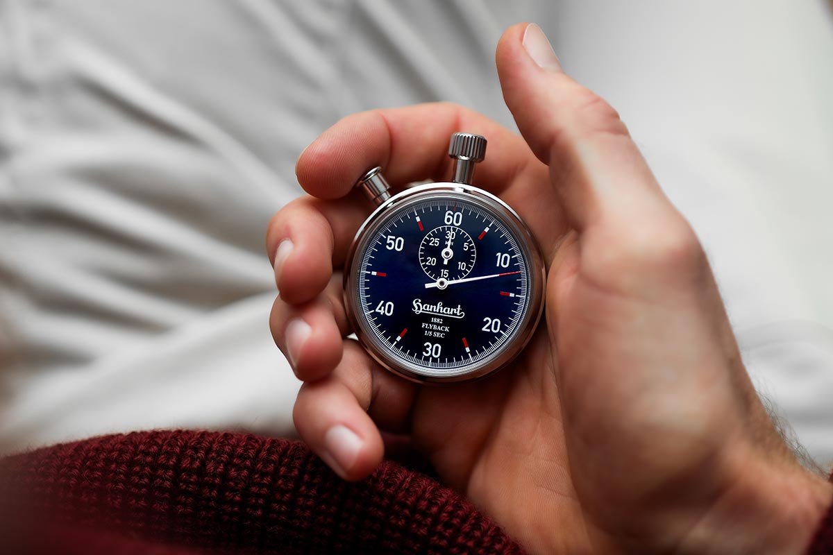 La Cote des Montres : Hanhart Red X Blue & Red X Grey + Stopwatch - 2 ...