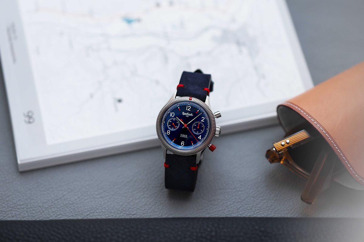 La Cote des Montres : Hanhart Red X Blue & Red X Grey + Stopwatch - 2 ...